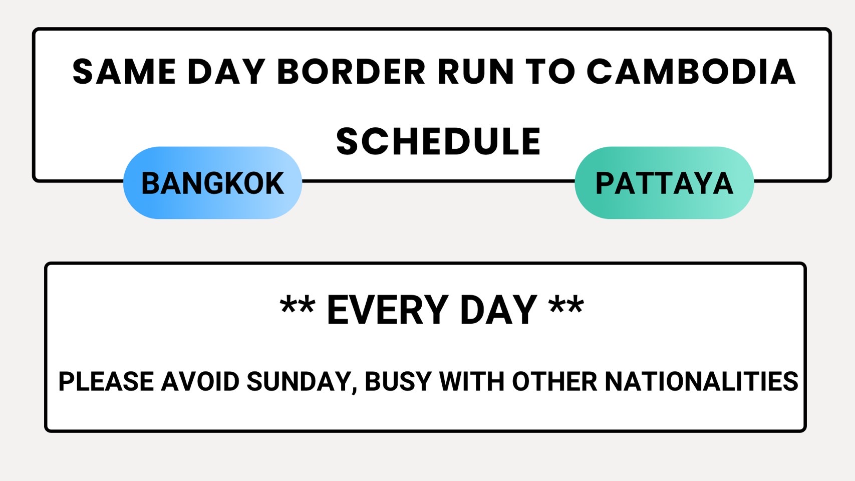 Visa border run services.